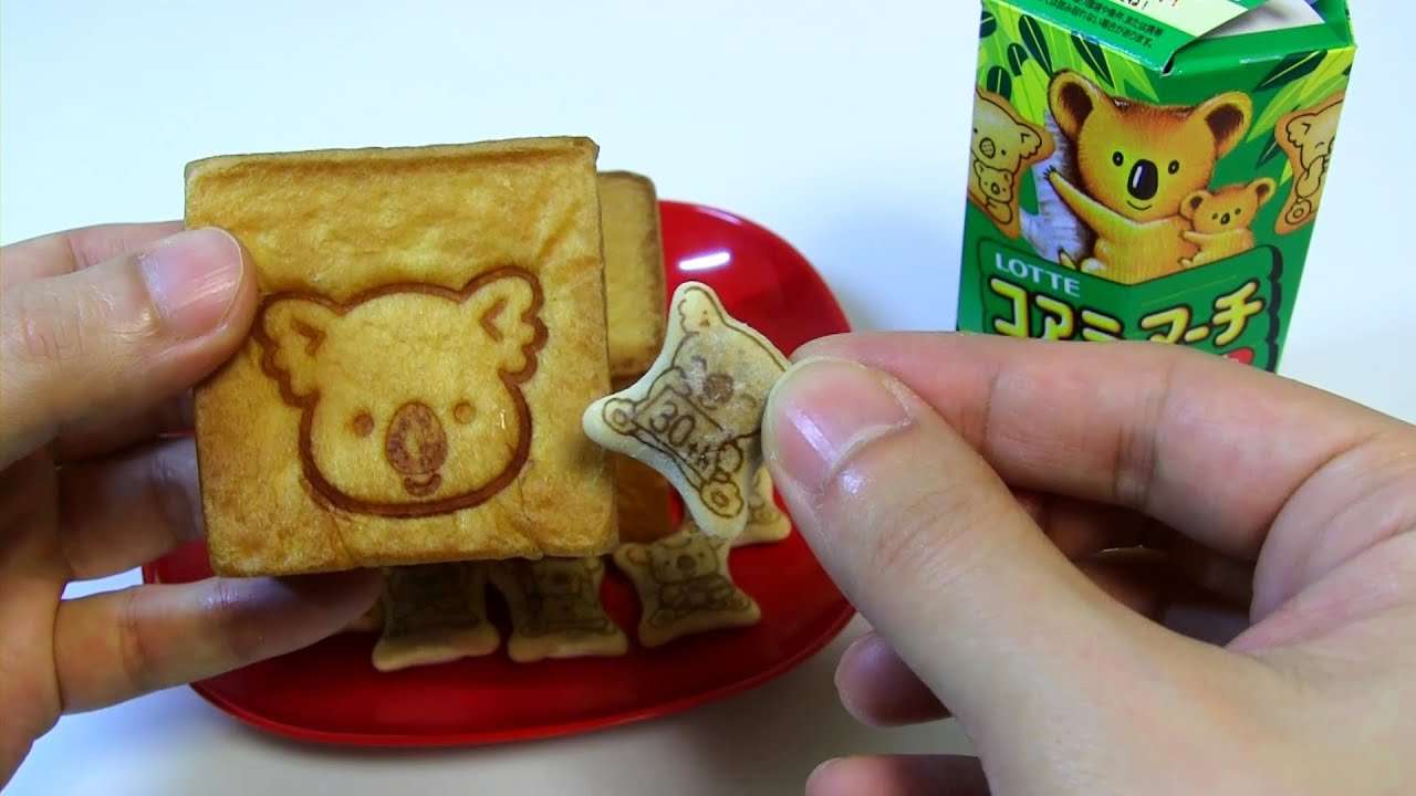 Japanese Candy & Snacks #124 Koala's March Cube Shaped Bread - PanKobo ...