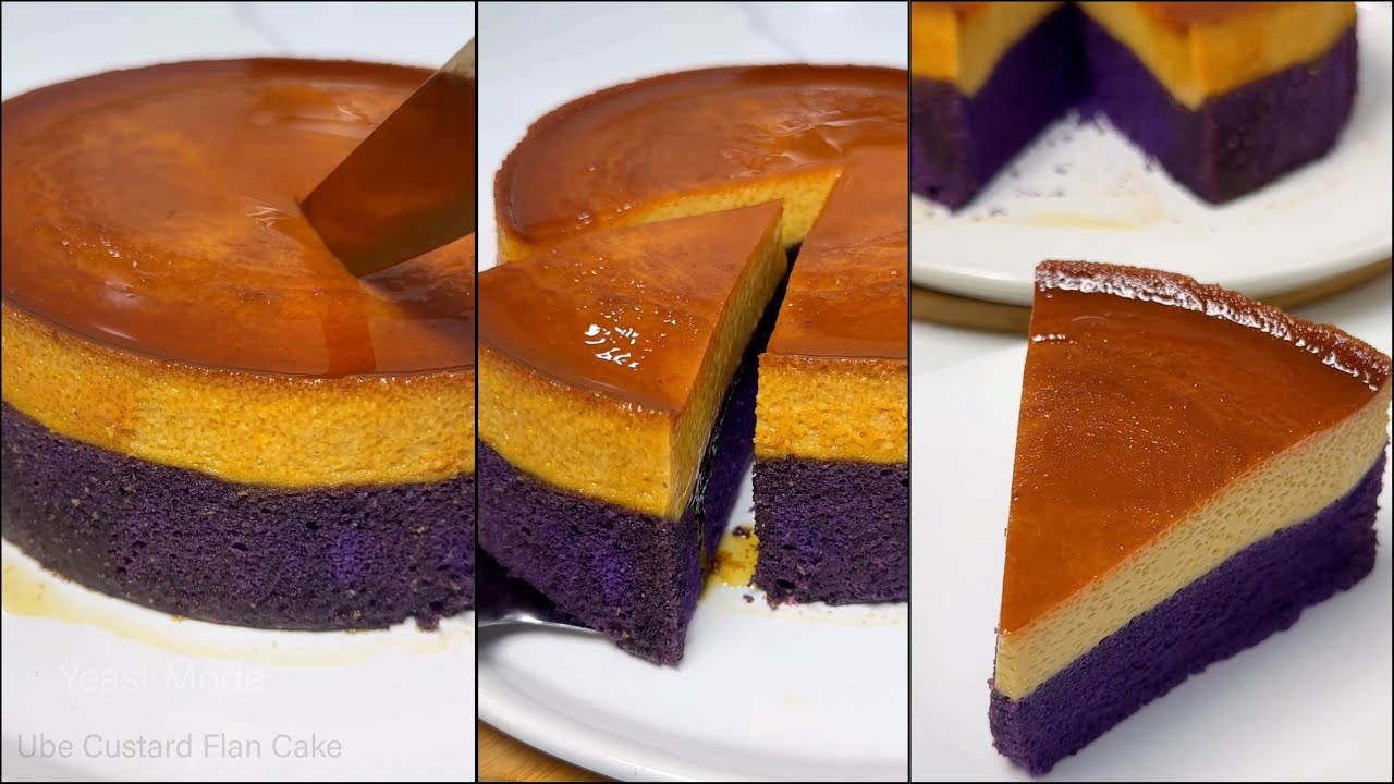 How to Make Ube Custard Flan Cake Without Baking or Steaming: Easy ...