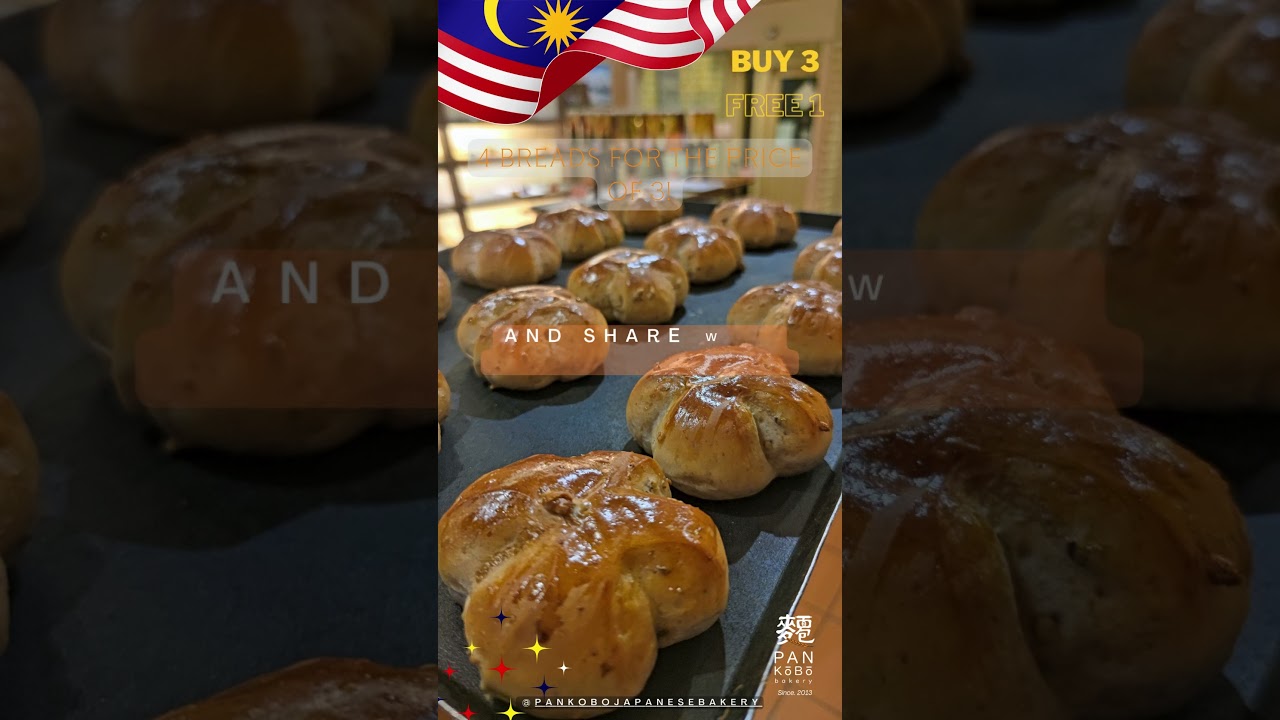 Special Merdeka Offer: Purchase 3 Items and Get 1 FREE at PanKobo! #food #croissant #bread ...